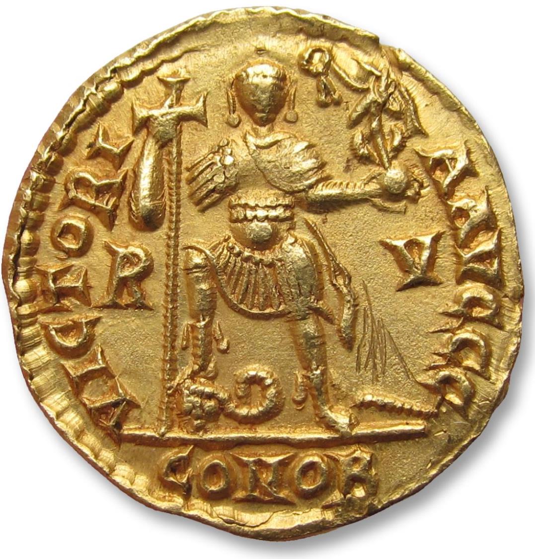 AV gold solidus Valentinian III / Valentinianus III, Ravenna mint 426 ...