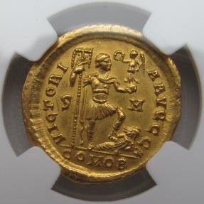 AV gold solidus Arcadius, Sirmium mint 1st officina circa 402-408 A.D ...