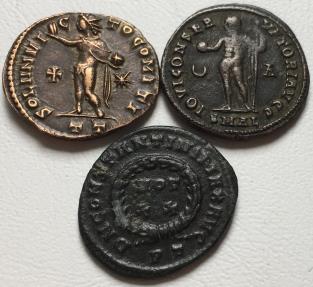 Group of 3x follis Constantinian Dynasty: Constantine I | Roman ...