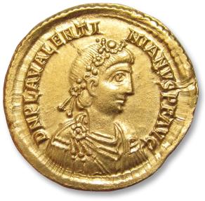 AV gold solidus Valentinian III / Valentinianus III, Ravenna mint 426 ...