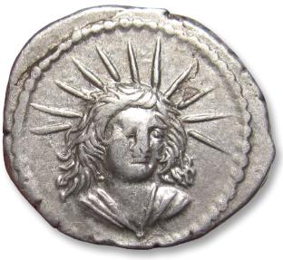 AR denarius L. Mussidius Longus, Rome 42 B.C. - Shrine of Venus Cloacina