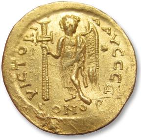 AV gold solidus Zeno, Constantinople mint 476-491 A.D. - 2nd reign ...