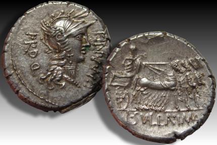 AR denarius L. Cornelius Sulla & L. Manlius Torquatus Proquaestor, mint ...