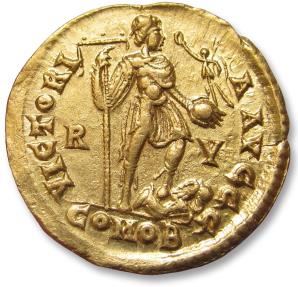 AV gold solidus Honorius, Ravenna mint circa 402-406 A.D. | Roman ...