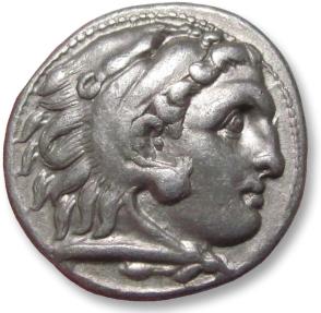 AR drachm Macedon, Philip III Arrhidaios, Colophon mint, star and MA ...