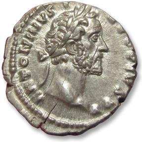 AR denarius Antoninus Pius, Rome mint 158-159 A.D. - rare & mint state ...