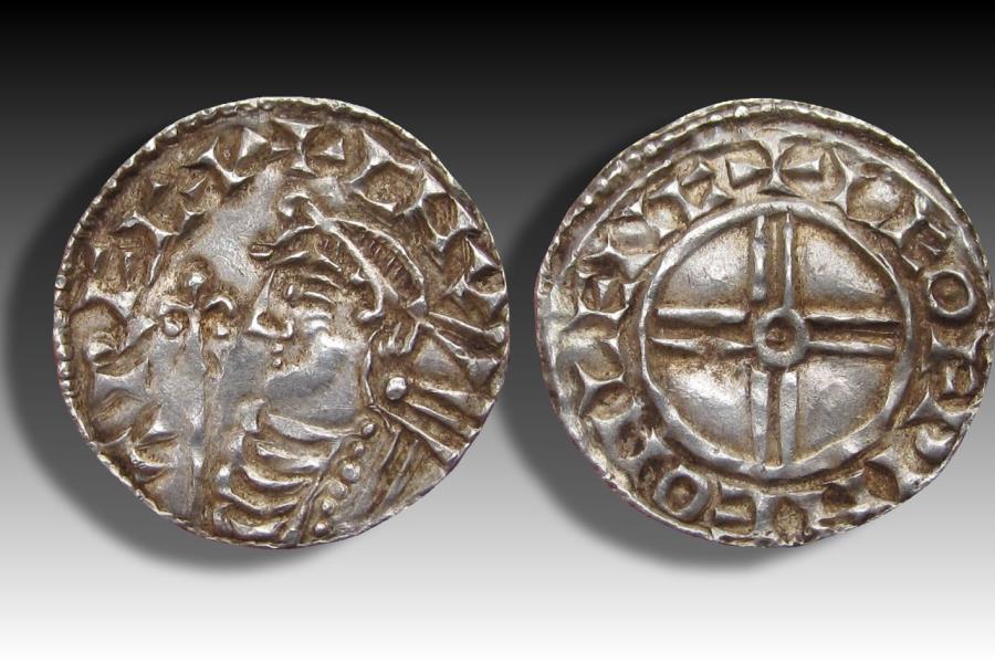 Short cross type AR penny Cnut the Great - CHESTER mint 1029-1035 A.D ...