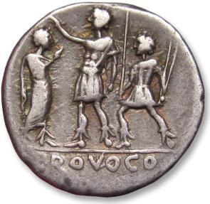 AR silver denarius P. Porcius Laeca, Rome mint 110-109 B.C. | Roman ...