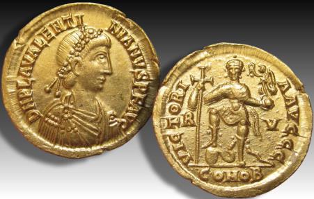 AV gold solidus Valentinianus III / Valentinian III, Ravenna mint circa ...