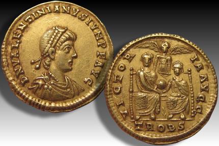 Solidus Valentinianus II / Valentinian II Treveri (Trier) mint circa ...