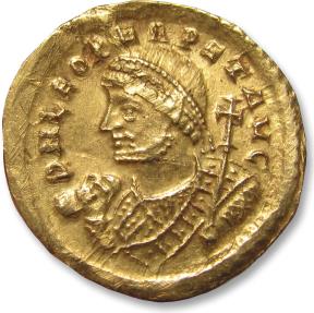 AV gold solidus Leo I, Thessalonica circa 462 A.D. - very rare consular ...