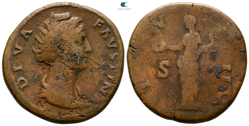 Diva Faustina Senior Sestertius | Roman Imperial Coins