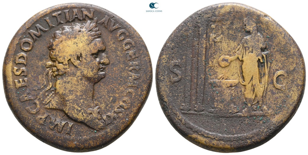 Domitian. AD 81-96. Æ Sestertius | Roman Imperial Coins