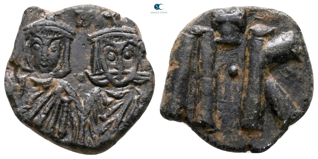 Leo V the Armenian, with Constantine, 813-820. Follis Syracuse.