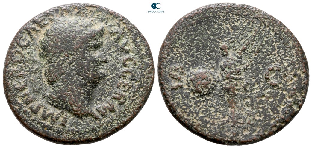 Nero AD 54-68. Lugdunum (Lyon) As Æ | Roman Imperial Coins