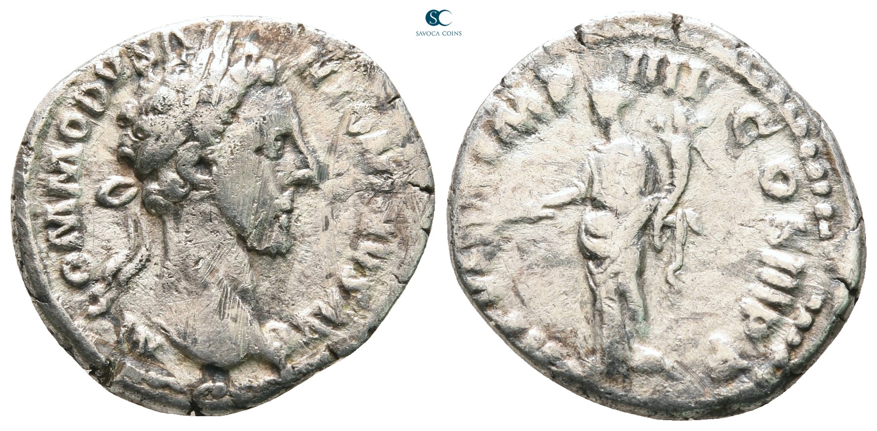 Commodus. AD 177-192. AR Denarius - Pax | Roman Imperial Coins