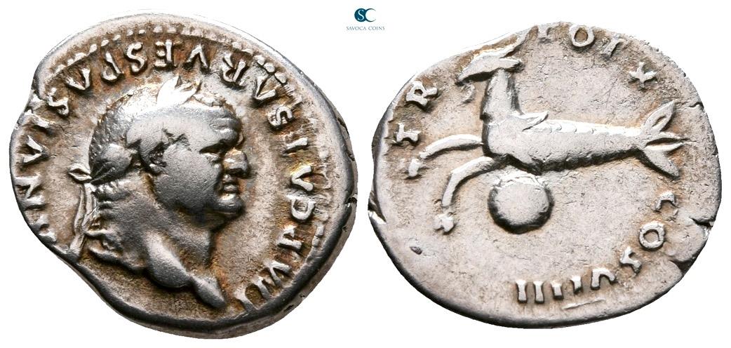 Vespasian, 69-79. Denarius Rome Capricorn | Roman Imperial Coins