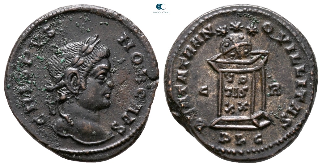Crispus, as Caesar AD 316-326. Lugdunum Follis Æ | Roman Imperial Coins