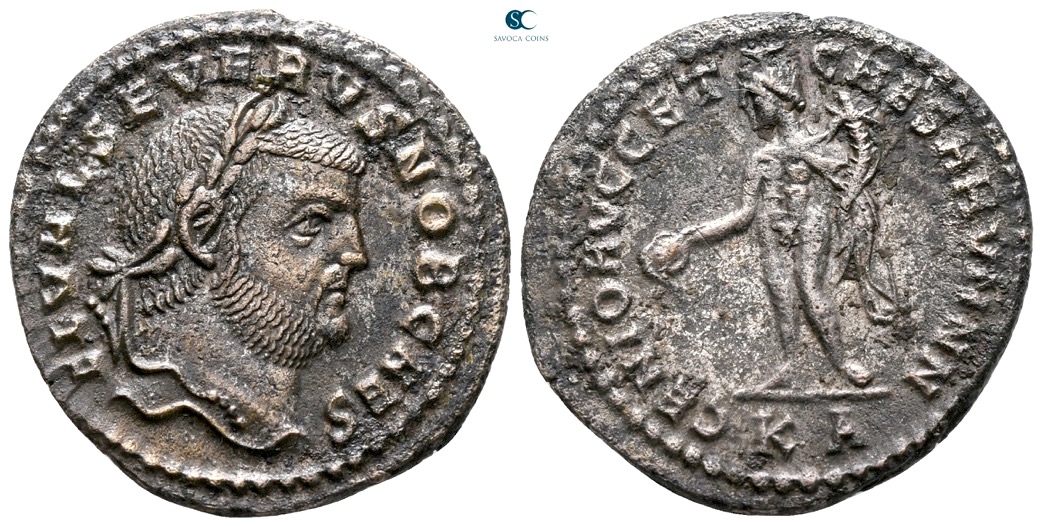 Severus II, as Caesar, 305-306. Follis Cyzicus | Roman Imperial Coins