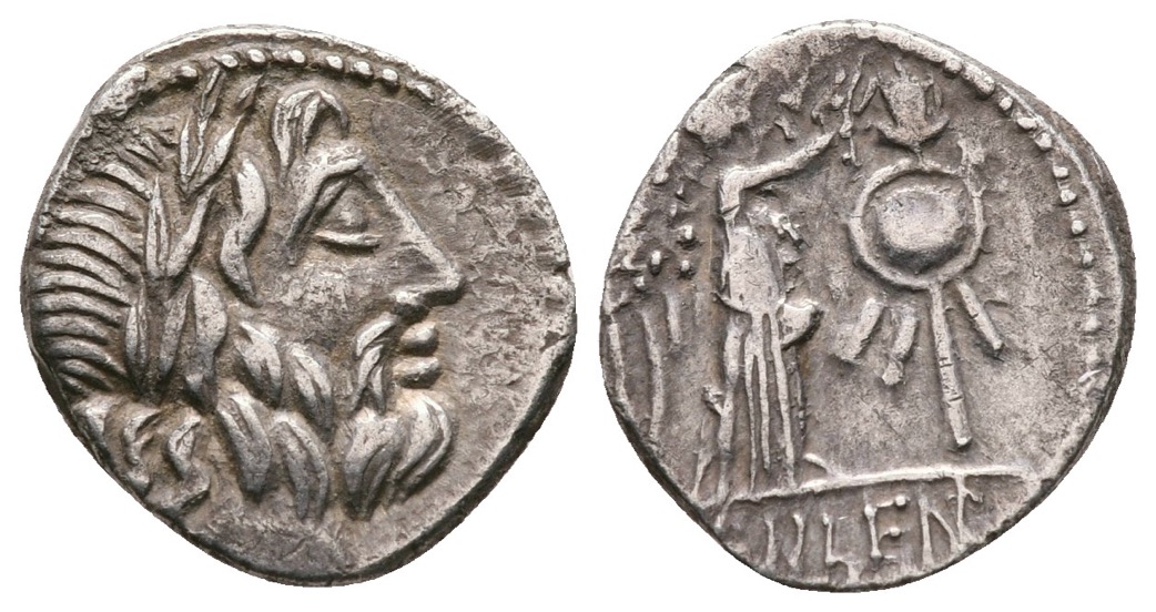 Cn. Lentulus Clodianus. 88 BC. AR Quinarius | Roman Republican Coins