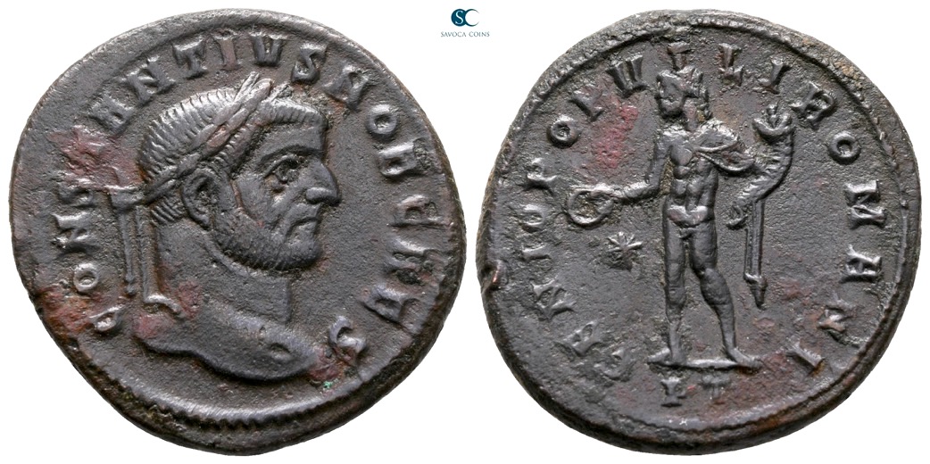 Constantius I Chlorus, as Caesar AD 293-305. Ticinum Follis Æ