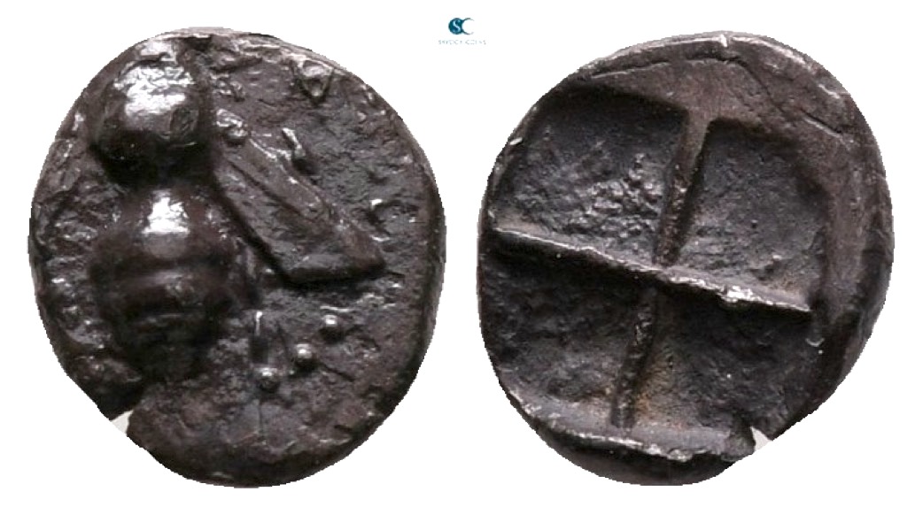 IONIA, Ephesos. Circa 340-330 BC. AR Obol | Greek Coins