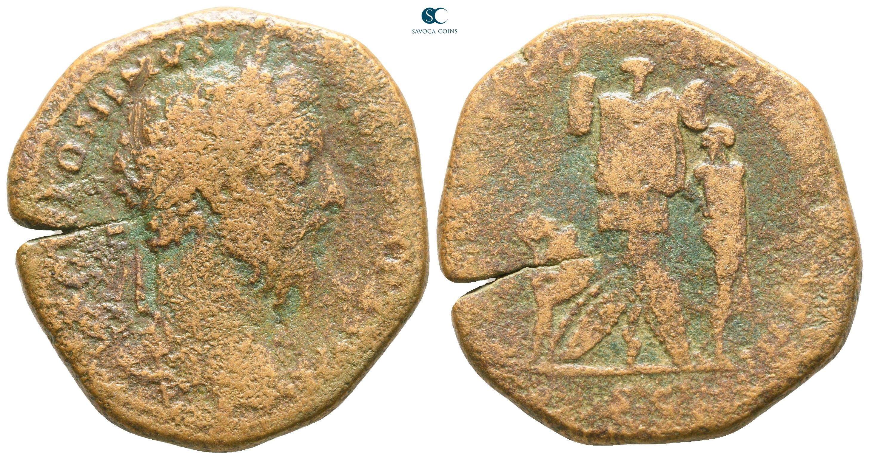 Marcus Aurelius. 161-180. Æ Sestertius - Trophy with captive | Roman ...