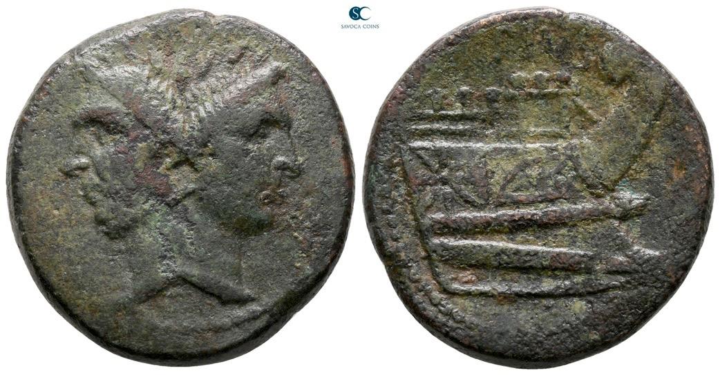 Sextus Pompey Æ As. Sicilian mint, circa 42-38 BC. | Roman Imperial Coins