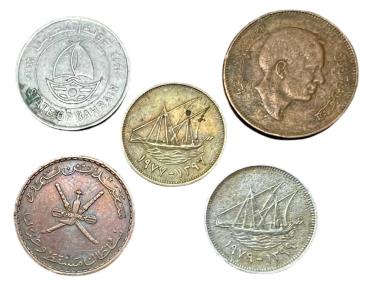 Diffrent Arab Countries Coins 5Pcs | Medieval Coins