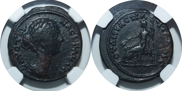 Faustina II - b.ca. 128 - d. 175 - Provincial coin - AE22 VF