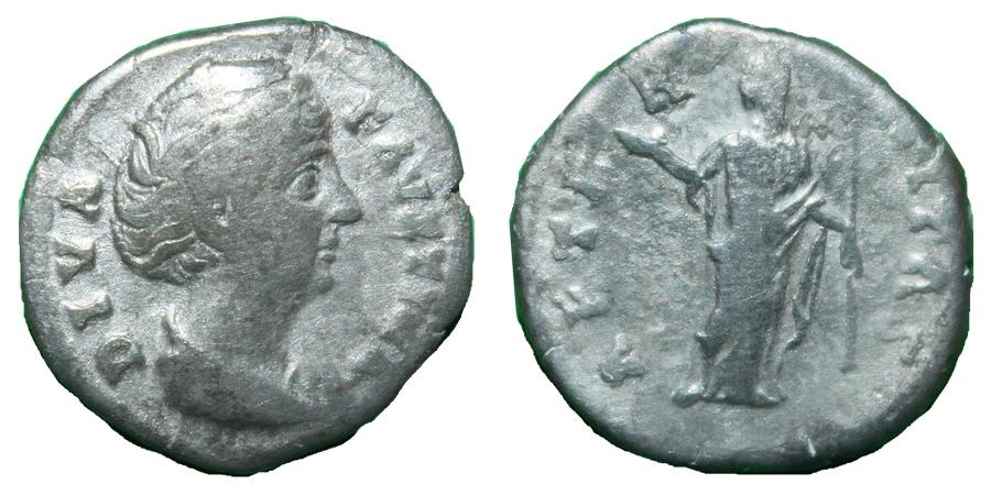 FAUSTINA I cca 100 - d.141 Silver Denarius - AETERNITAS | Roman ...