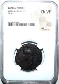 Caligula - Augustus 37-41 AD - AE AS Ch VF | Roman Imperial Coins