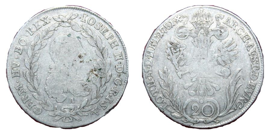 Joseph II - 20 kreuzer - 1781-1790 Silver | Medieval Coins