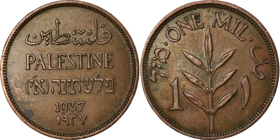 Coin, Palestine, Mil, 1937, , Bronze, KM:1 | Asian and Middle Eastern Coins
