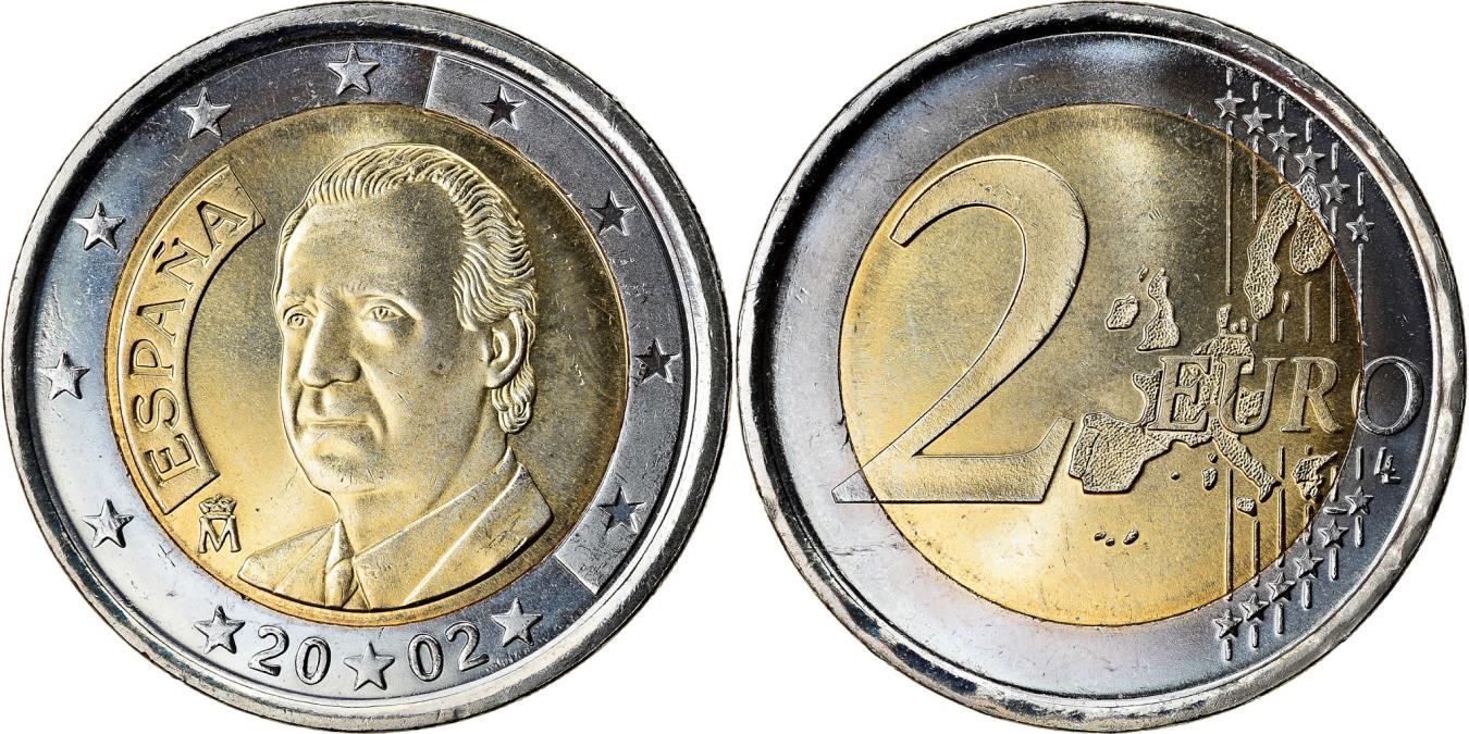 Spain, 2 Euro, 2002, , Bi-Metallic, KM:1047 | European Coins