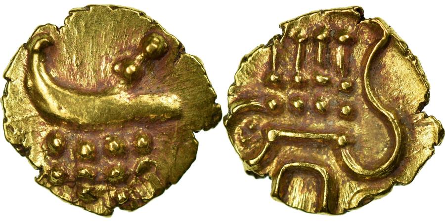 Coin, INDIA-PRINCELY STATES, COCHIN, Fanam, 1795-1850, , Gold, KM:10