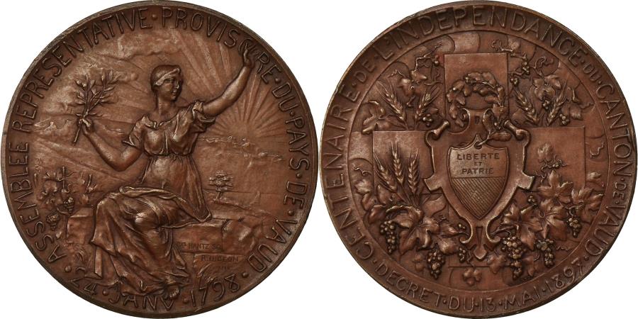 Switzerland, Medal, Centenaire de l'Indépendance du Canton de Vaud, 1897