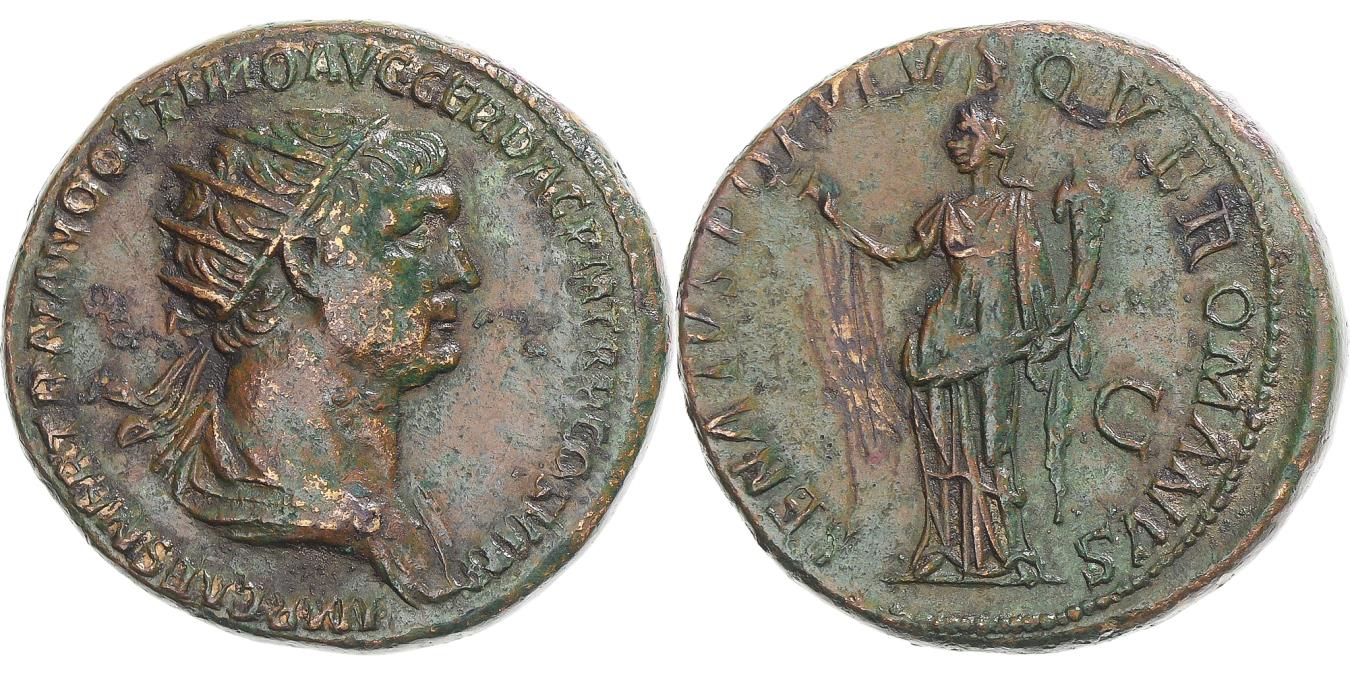 Coin, Trajan, Dupondius, 116, Rome, , Bronze, RIC:674 | Roman Imperial ...