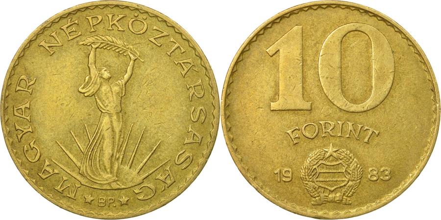 Coin, Hungary, 10 Forint, 1983, , Aluminum-Bronze, KM:636 | European Coins