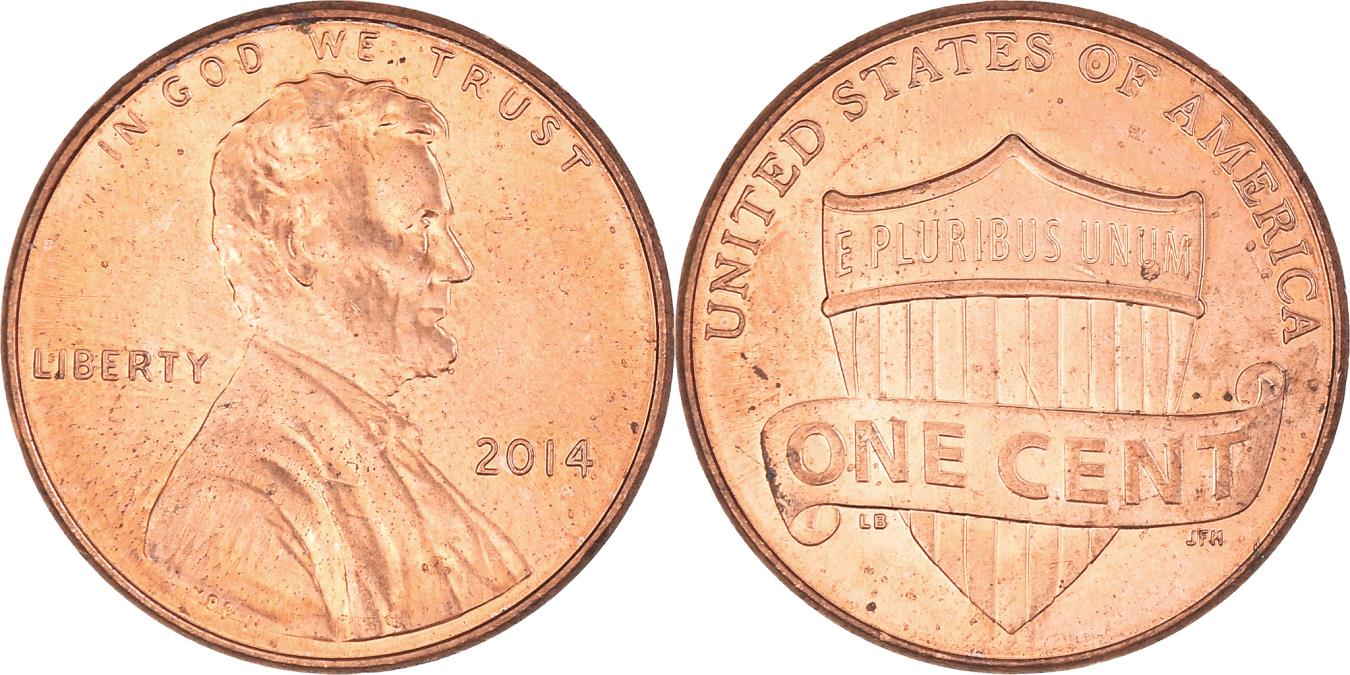 Coin, United States, Cent, 2014, U.S. Mint, , Copper Plated Zinc