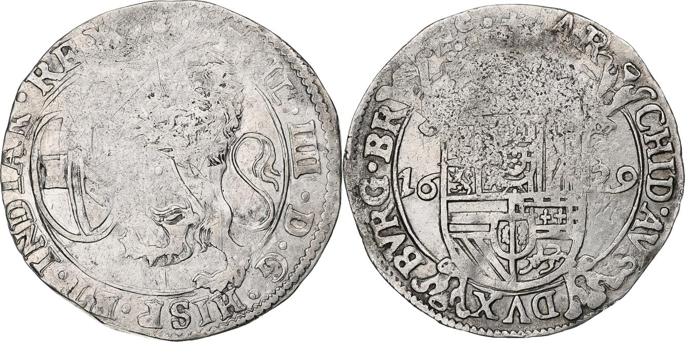 Spanish Netherlands, Duchy of Brabant, Philip IV, Escalin, 1629, Anvers