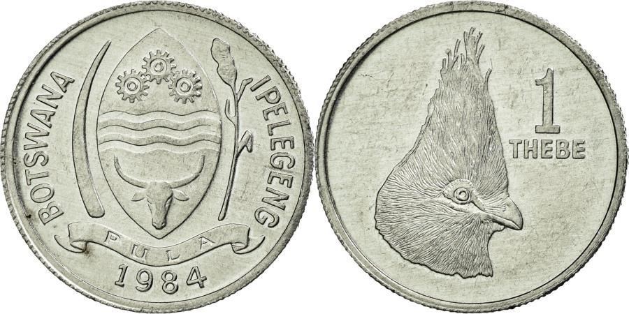 Coin, Botswana, Thebe, 1984, British Royal Mint, , Aluminum, KM:3