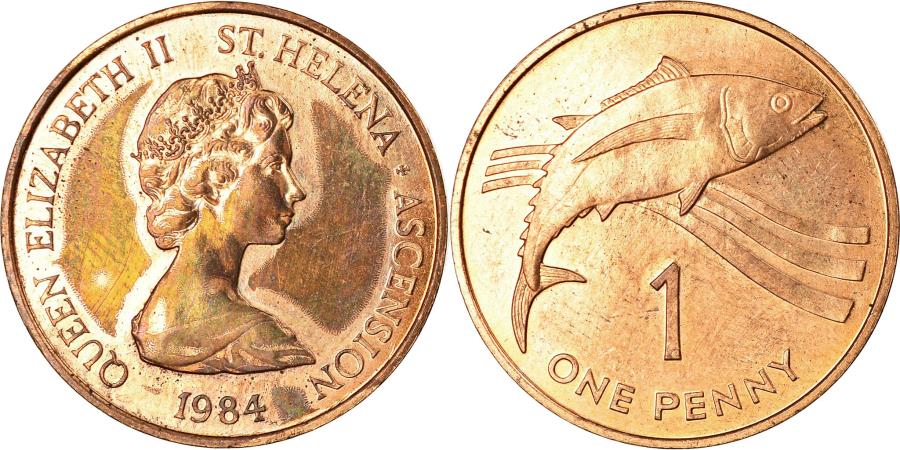 Coin, SAINT HELENA & ASCENSION, Elizabeth II, Penny, 1984, British ...