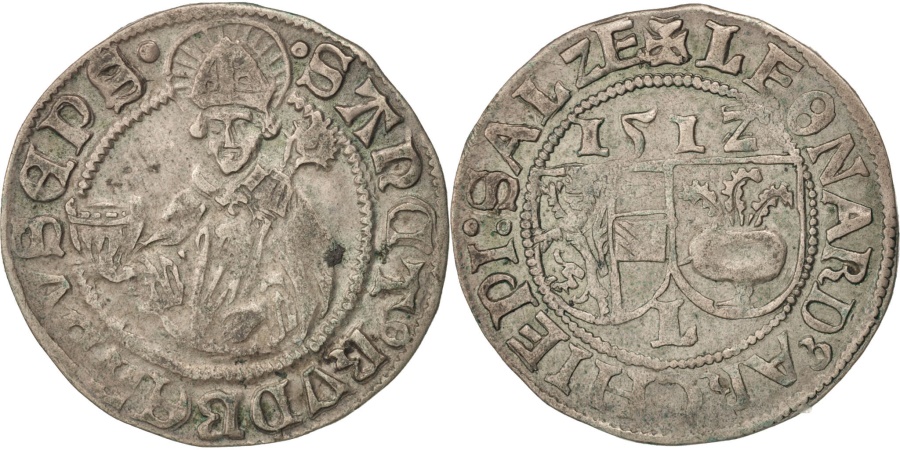 AUSTRIAN STATES, SALZBURG, Leonhard von Keutschach, Batzen, 1512, Silver