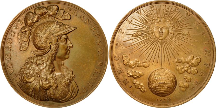 France, Medal, Ludovicus Magnus , Nec Pluribus Impar, 1972, Varin,