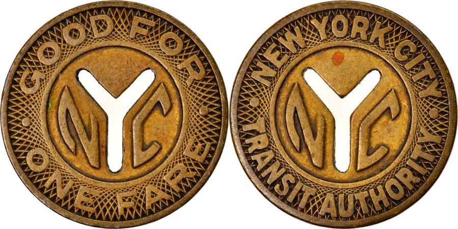 United States, New-York City Transit Authority, Good for one fare, Token
