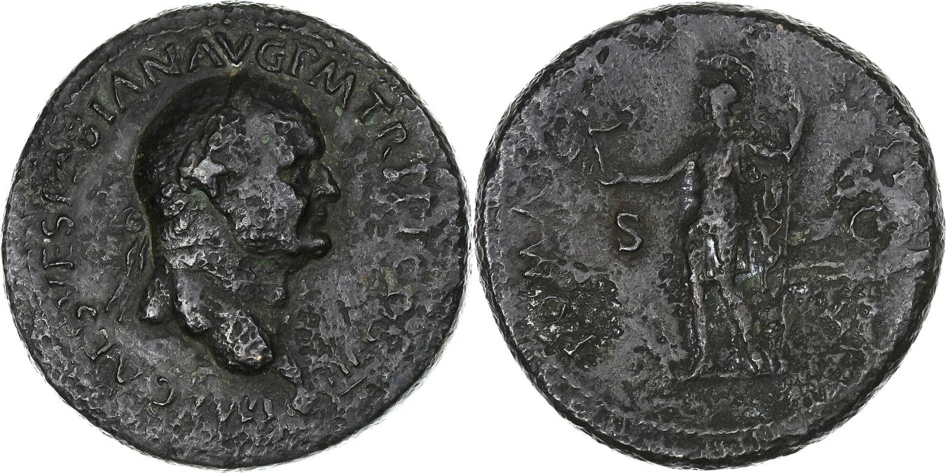 Vespasian, Sestertius, 71, Lugdunum, Bronze, , RIC:1136 | Roman ...