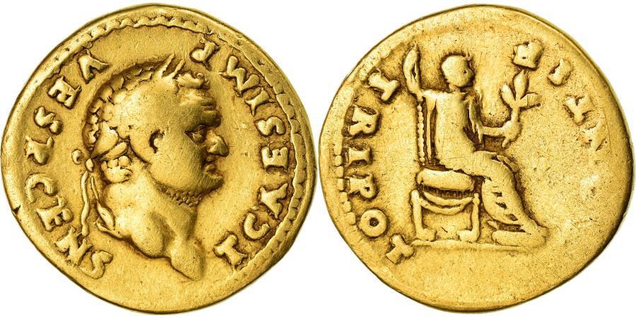 Coin, Titus, Aureus, 73 AD, Rome, , Gold, RIC:555 | Roman Imperial Coins