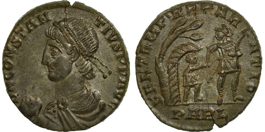 Coin, Constantius II, Centenionalis, 348-350, Arles, , Bronze, RIC:108