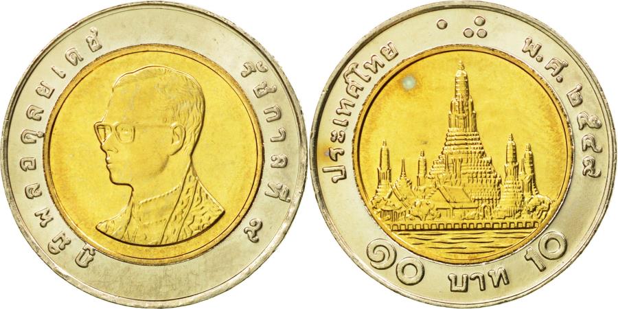 Coin, Thailand, Rama IX, 10 Baht, 1989, , Bi-Metallic, KM:227